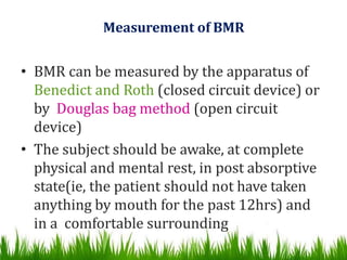 BASAL METABOLIC RATE | PPTX