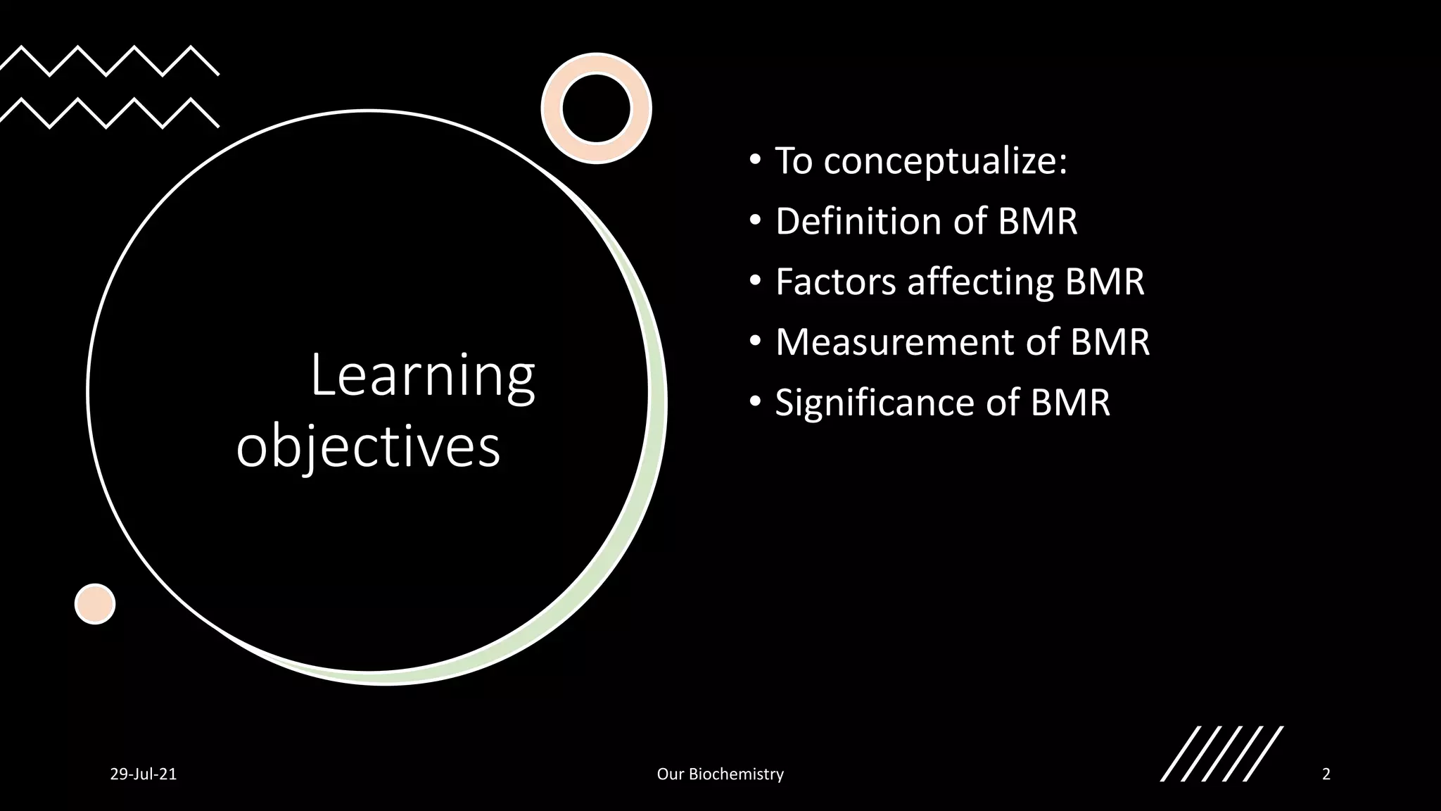 Basal metabolic rate (BMR)- Factors affecting BMR, measurement and ...