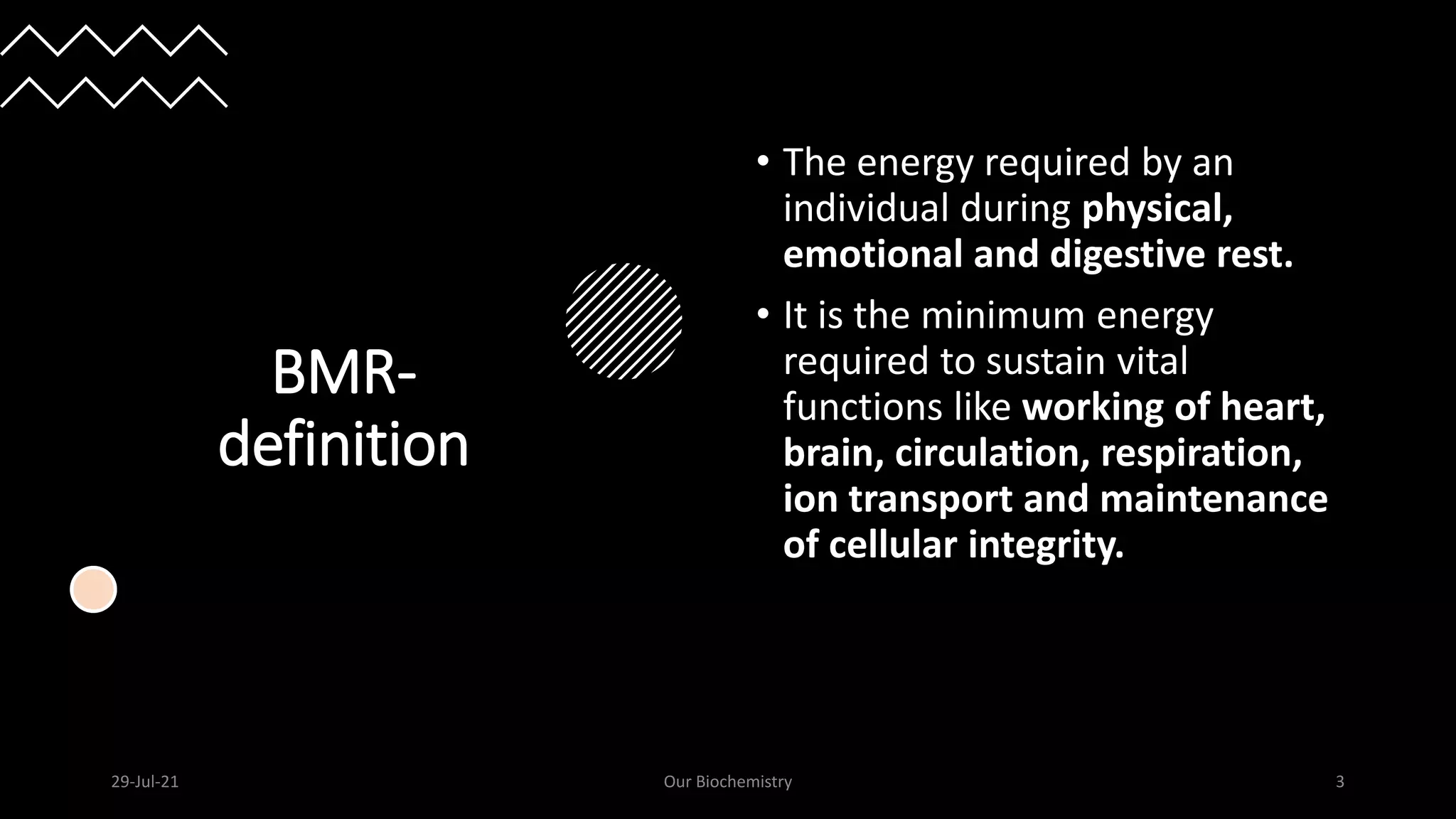 Basal metabolic rate (BMR)- Factors affecting BMR, measurement and ...