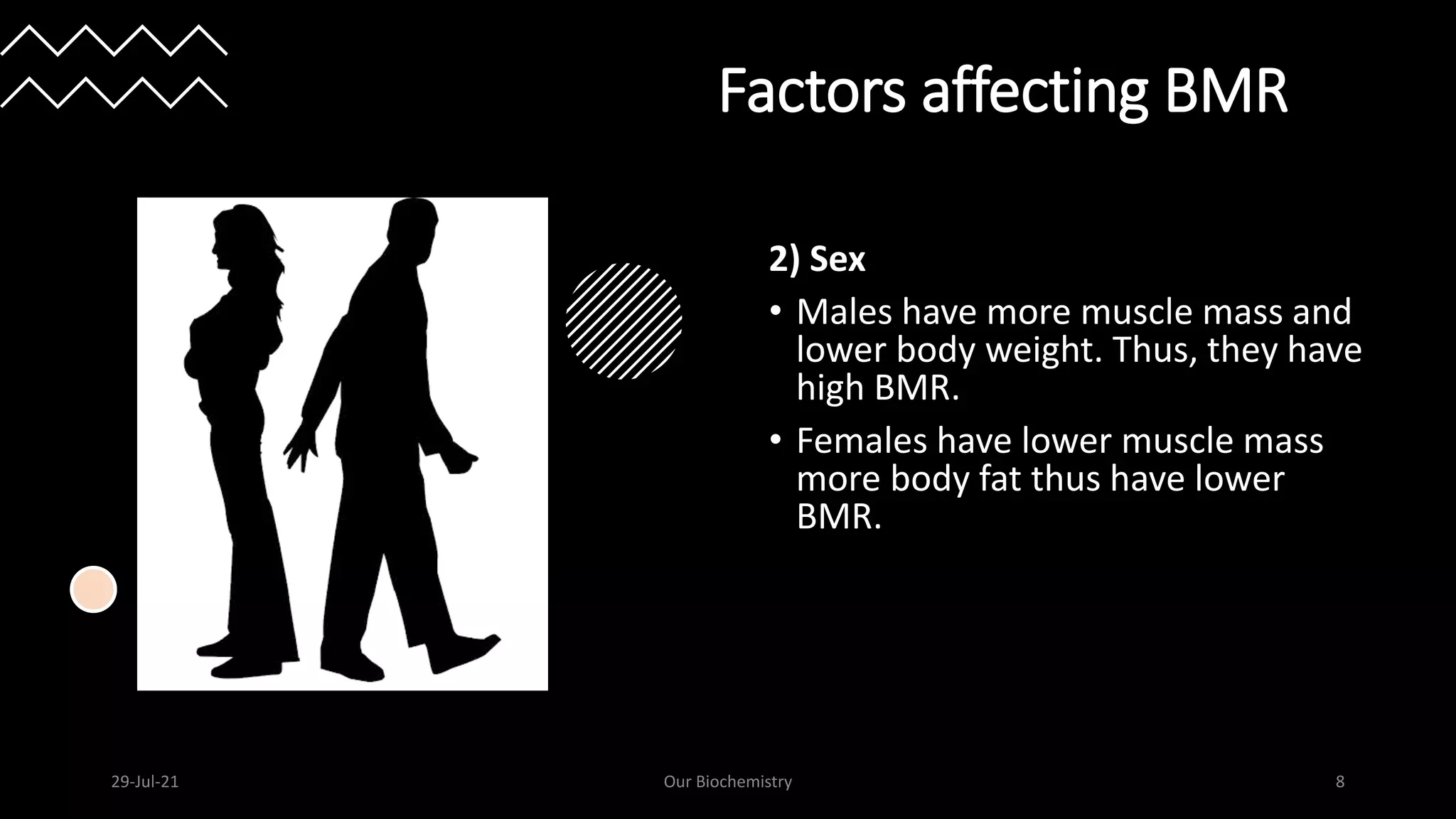 Basal metabolic rate (BMR)- Factors affecting BMR, measurement and ...