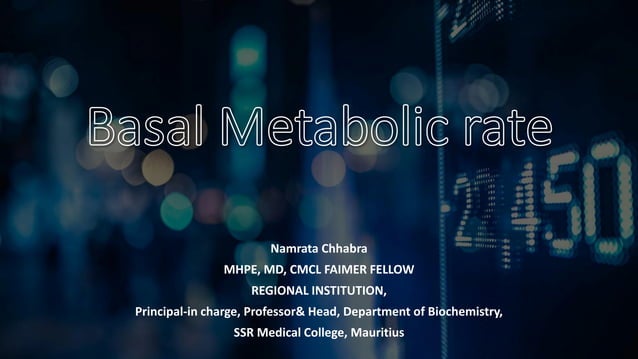 Basal metabolic rate (BMR)- Factors affecting BMR, measurement and ...