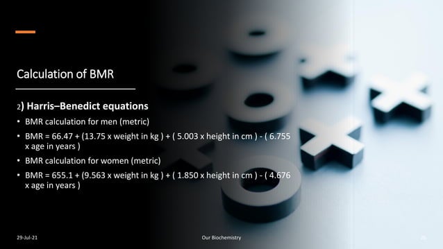 Basal metabolic rate (BMR)- Factors affecting BMR, measurement and ...