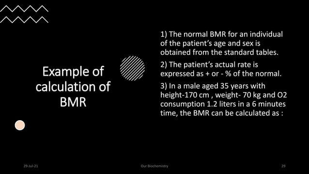 Basal metabolic rate (BMR)- Factors affecting BMR, measurement and ...