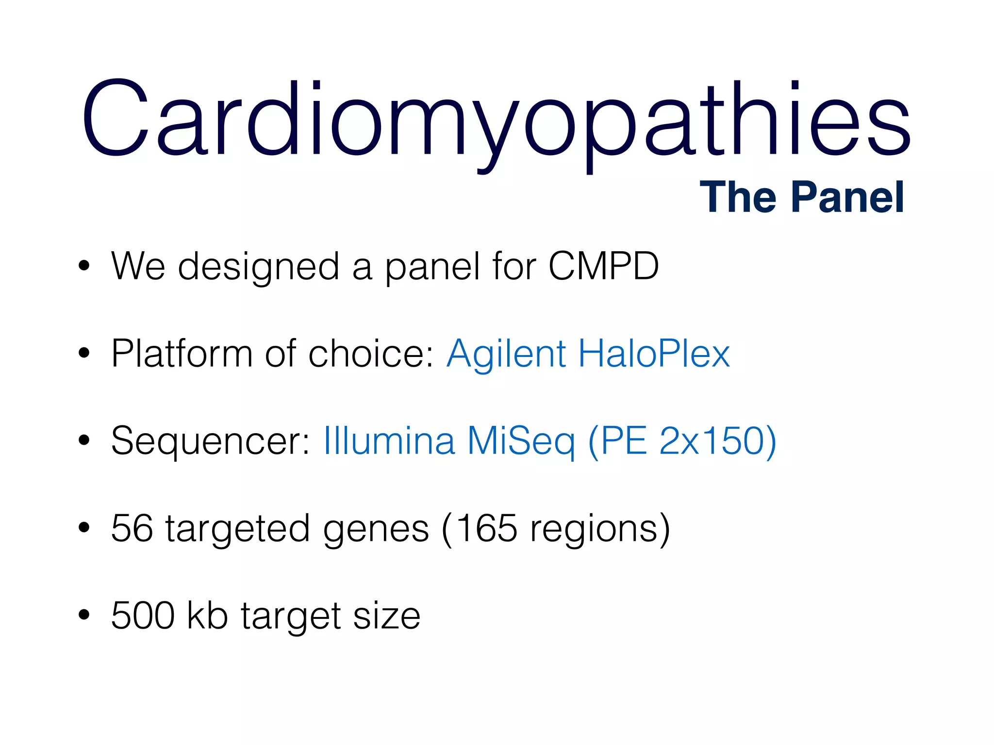 Target Enrichment with NGS: Cardiomyopathy as a case study - BMR ...