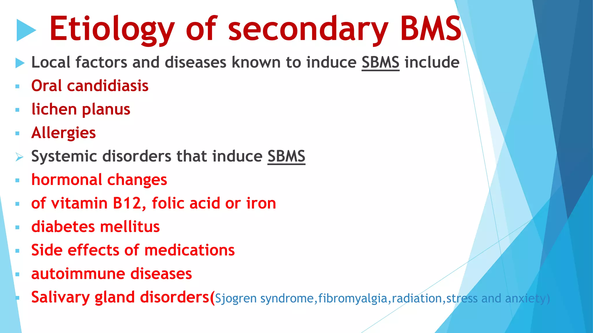 Oral Medicine :Burning mouth syndrome | PPTX