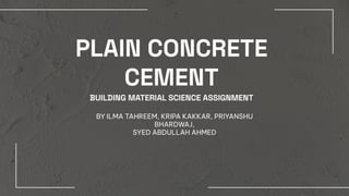 Plain Cement Concrete-Building Material Science | PDF