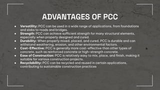 Plain Cement Concrete-Building Material Science | PPT