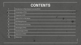 Plain Cement Concrete-Building Material Science | PPT
