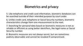 BMS _ 1. Biometrics and privacy.ppt