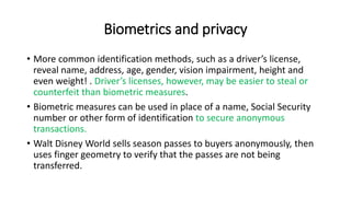 BMS _ 1. Biometrics and privacy.ppt