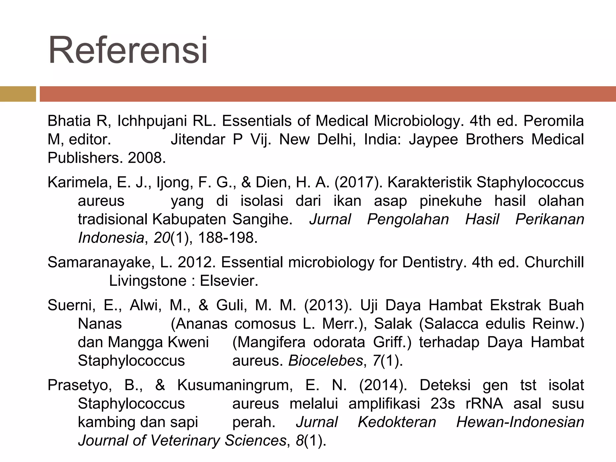 Identifikasi Bakteri Staphylococcus Aureus | PPTX