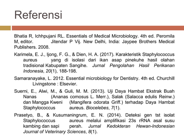 Identifikasi Bakteri Staphylococcus Aureus | PPT