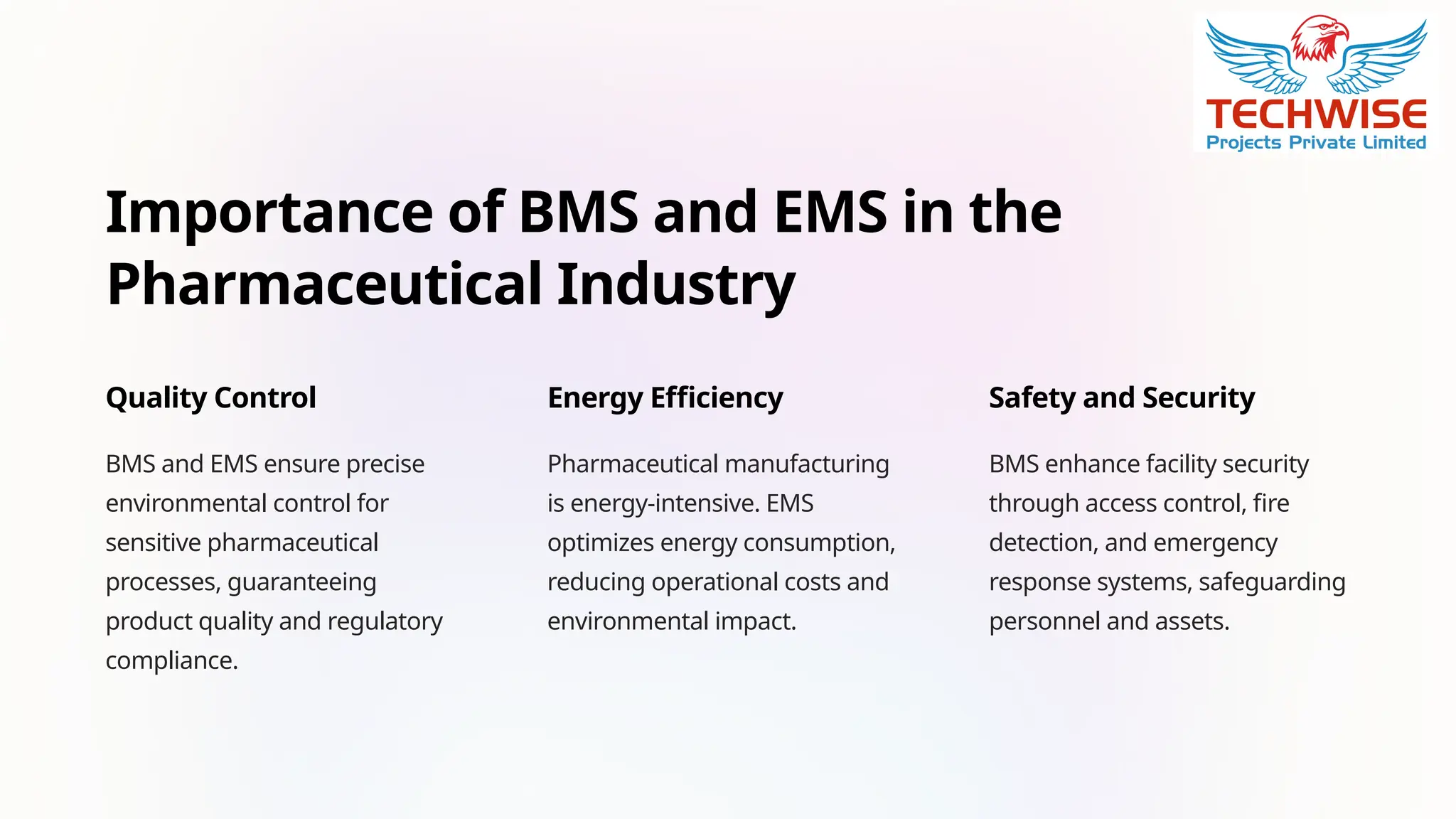 BMS and EMS for a pharma by TECHWISE.pptx