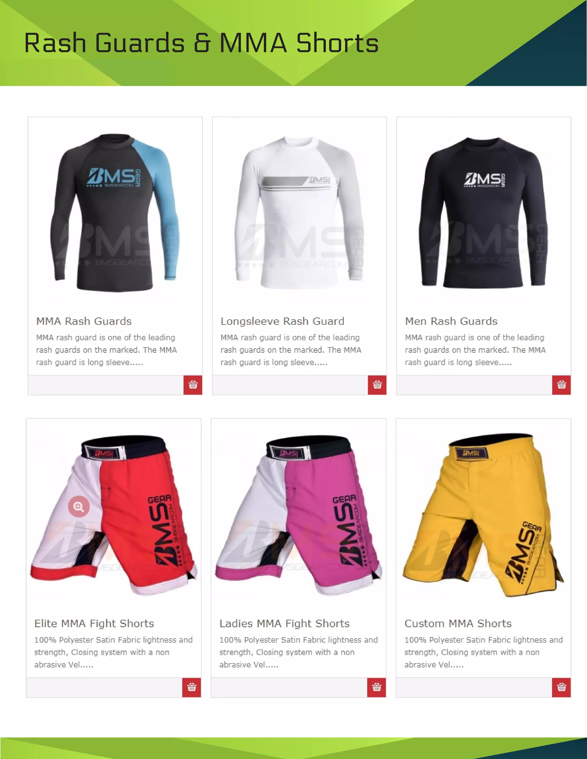 BMS GEAR - MMA Fight Wear Wholesale, Boxing Gear Suppliers Pakistan | PDF