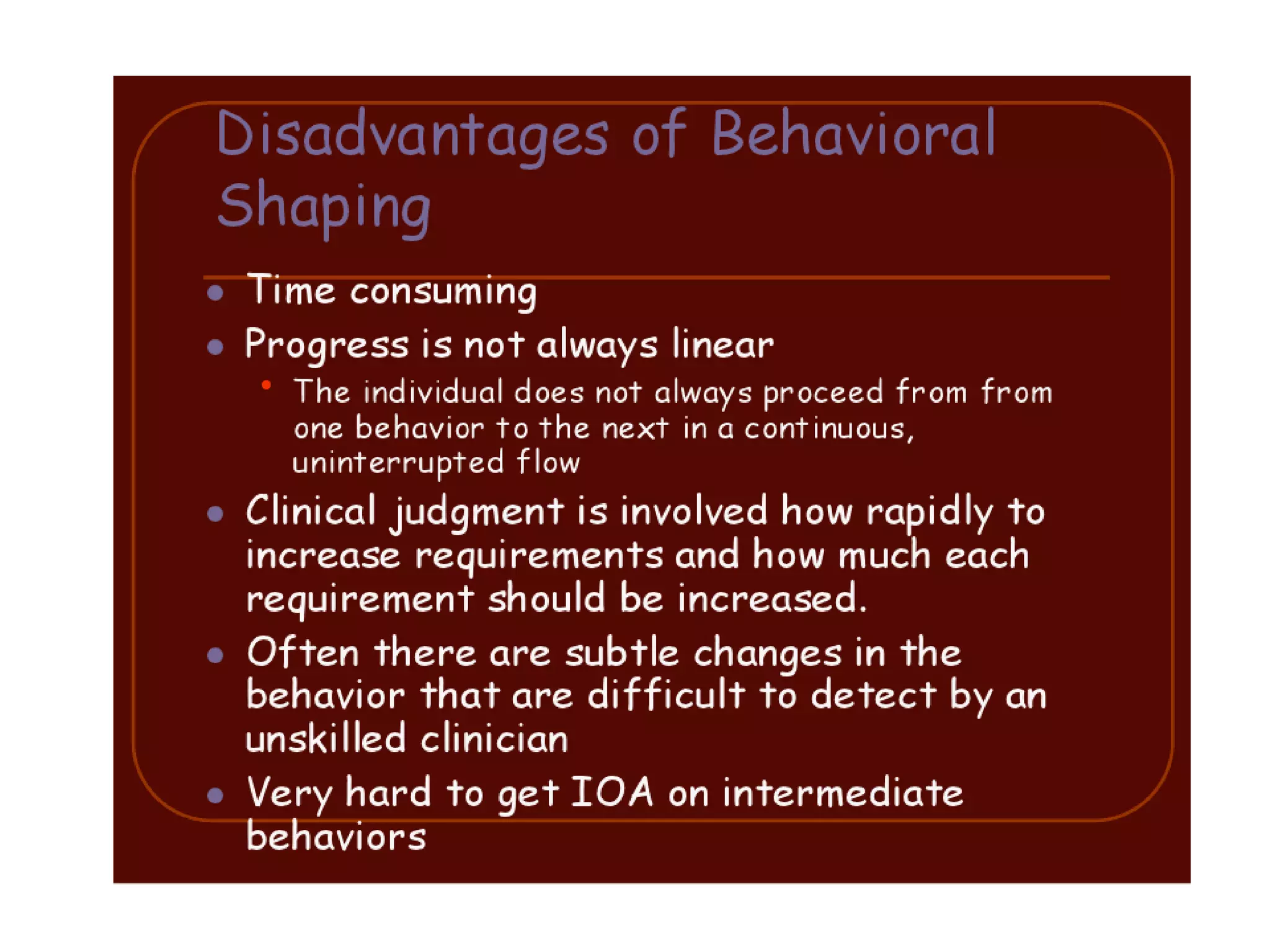 Behavior modification shaping | PPTX