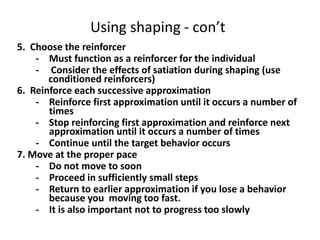Behavior modification shaping | PPTX