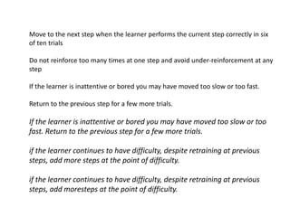 Behavior modification shaping | PPTX