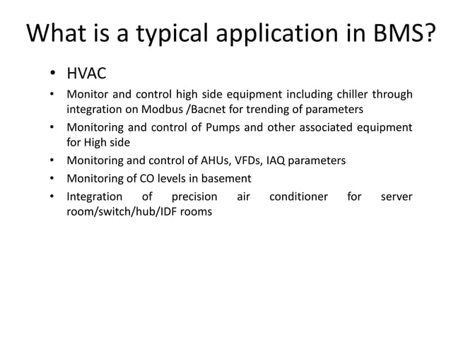 Building Management System BMS Introduction | PDF