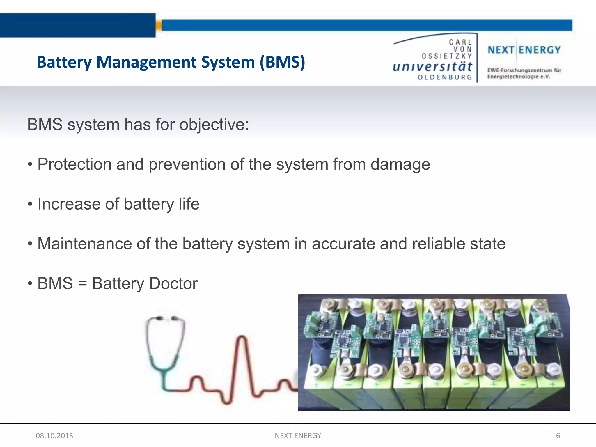 Battery Management System Introduction - Penelope Bise - June 2013 | PPTX