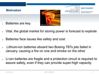 Battery Management System Introduction - Penelope Bise - June 2013 | PPTX