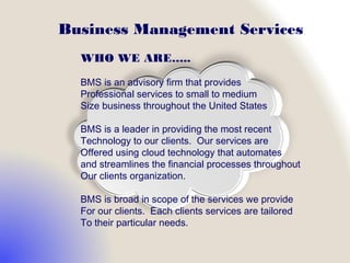 Accounting in the clouds with BMS | PPT