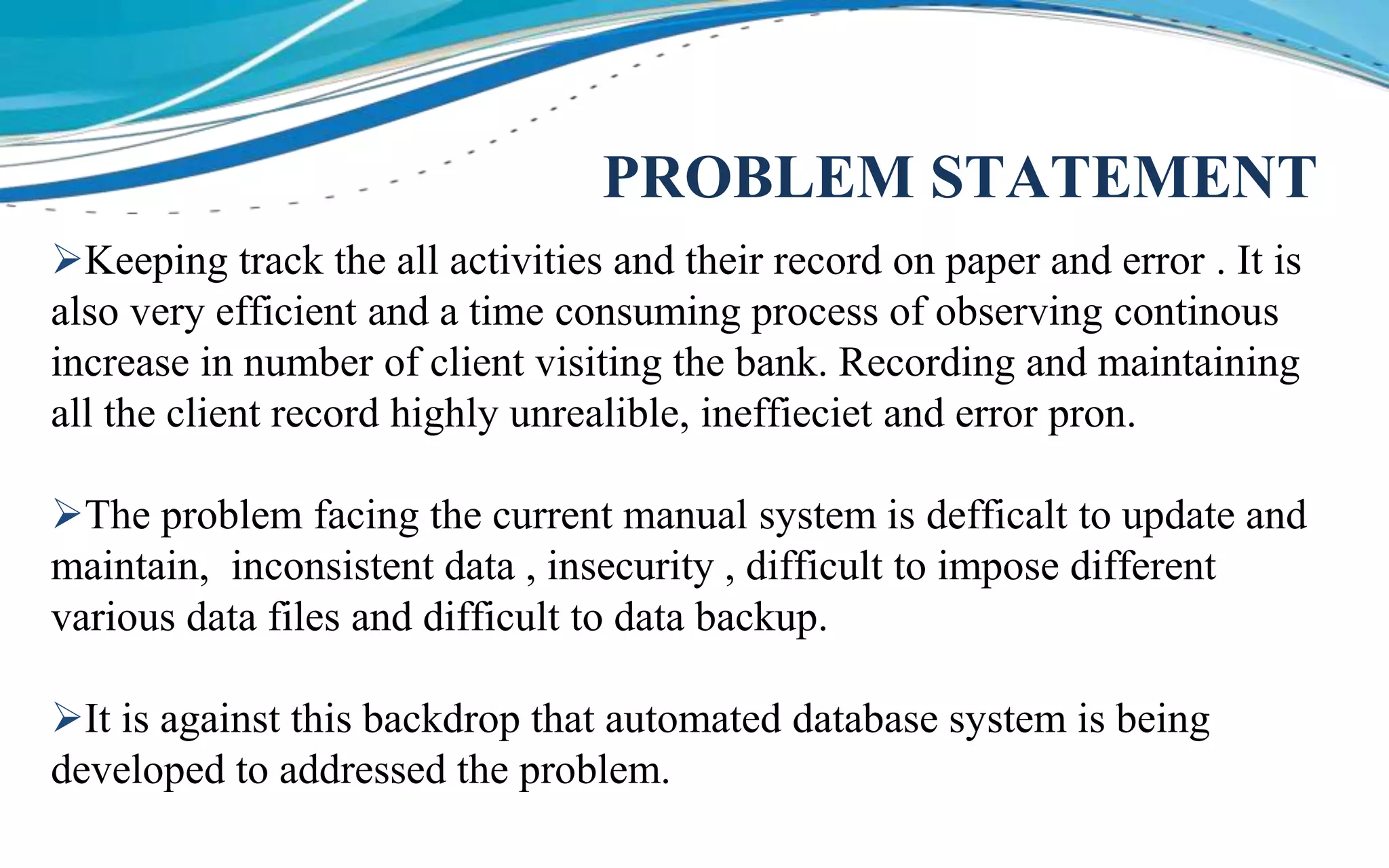 Banking Management System Project | PPTX