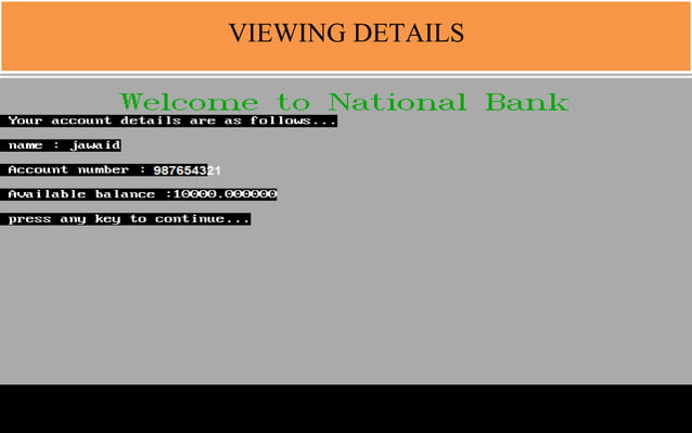 Banking Management System Project | PPTX