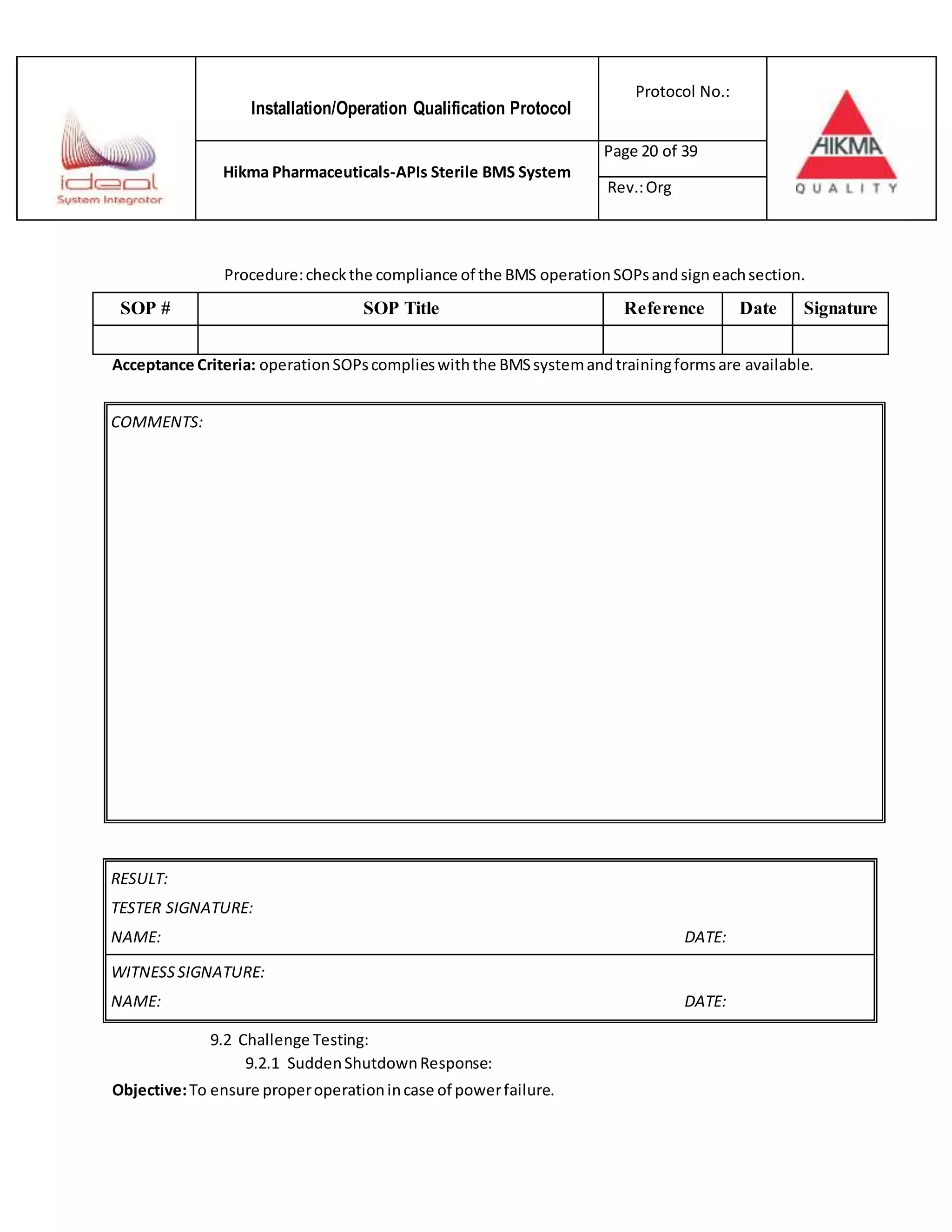 Bms protocol | DOCX