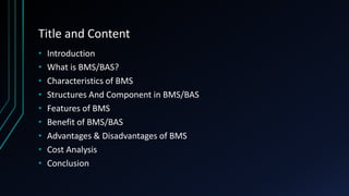 Bms system | PPTX