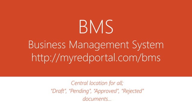 Business Management System (BMS) Slides | PPT