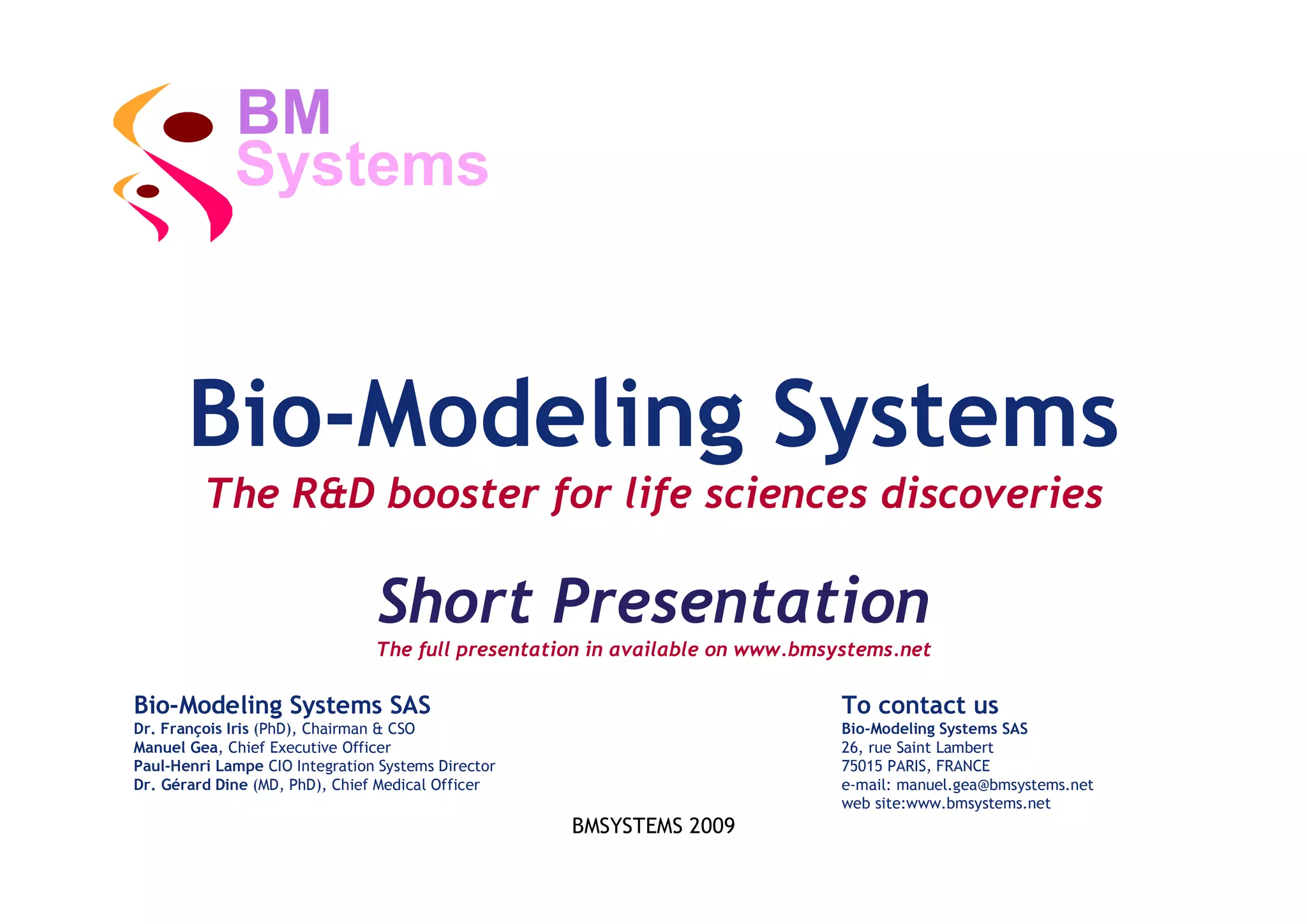 Bm Systems Presentation Short 30112009 | PPT