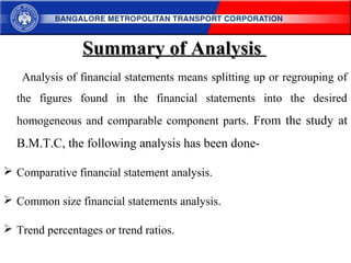Analysis of financial Statements | PPT