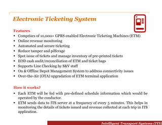 BMTC Intelligent Transport System | PPTX