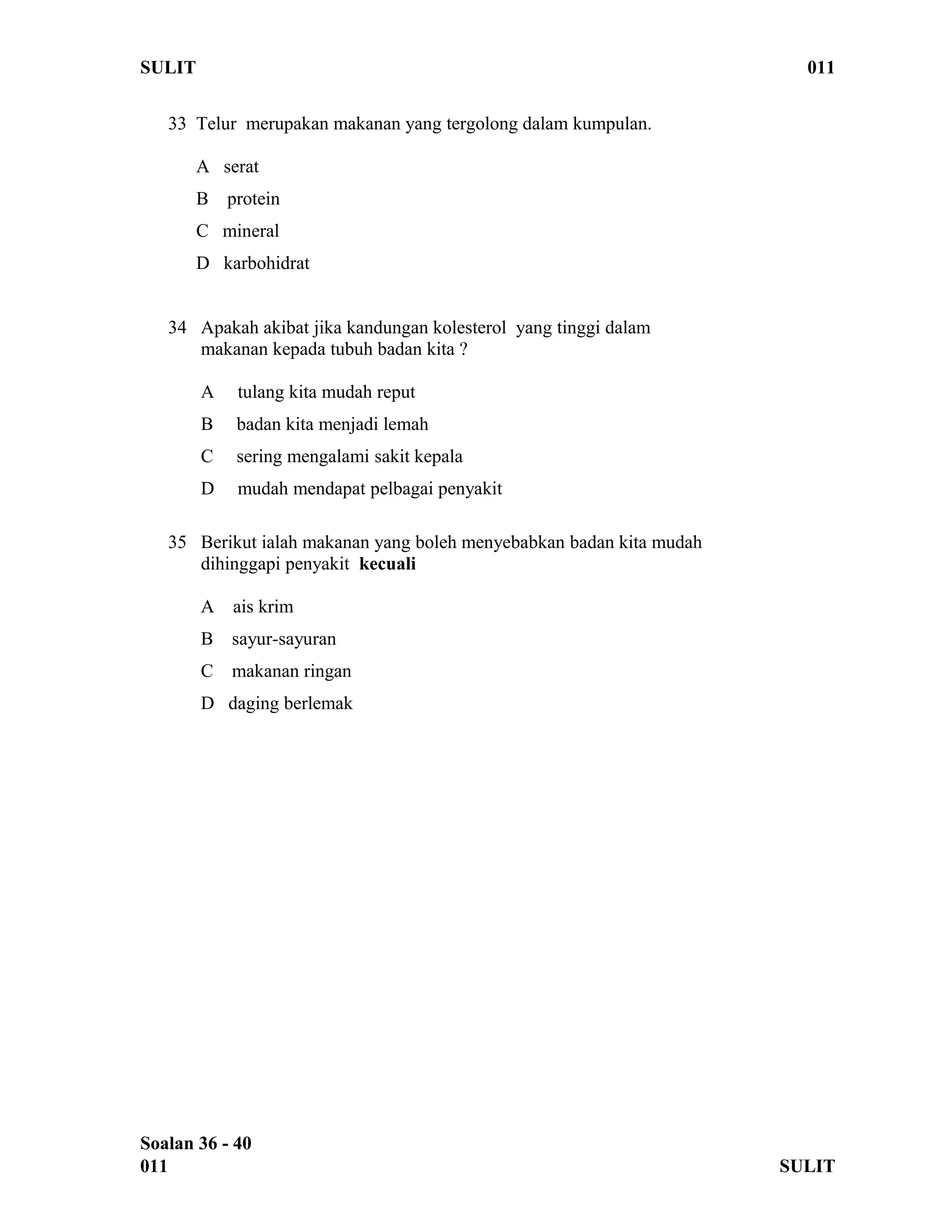 Bm thn 4 kertas 1 | PDF