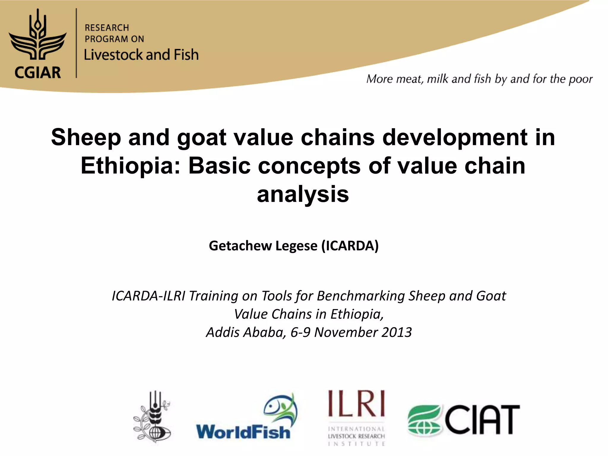 Sheep and goat value chains development in Ethiopia: Basic concepts of ...