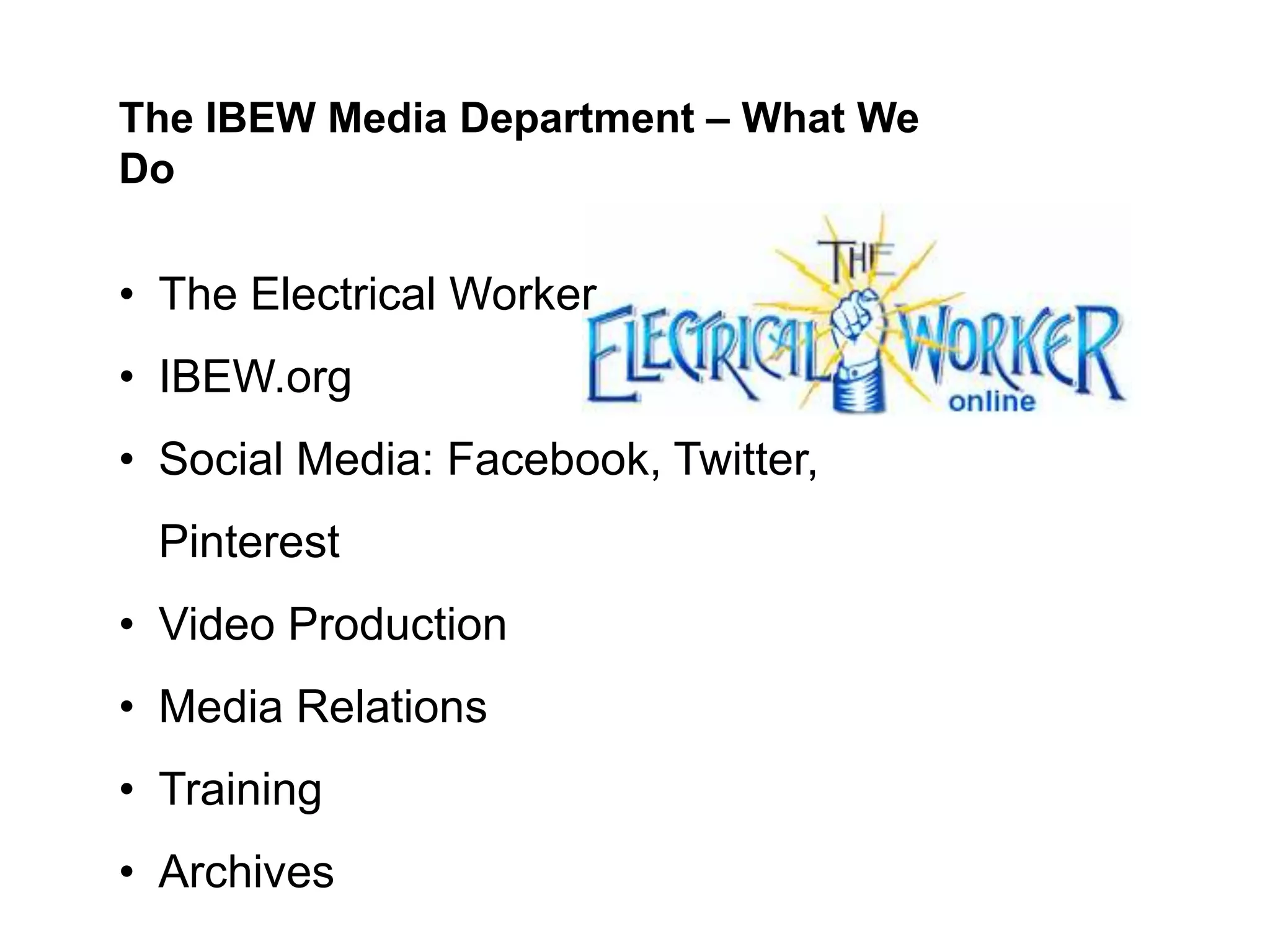 Communicating the IBEW Brand | PPTX
