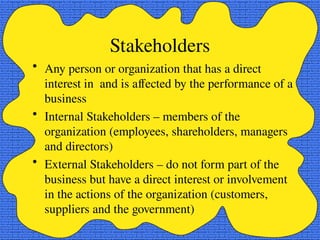 Stake Holders meaning and explanation in | PPT