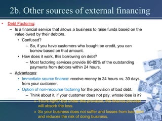 Bm Unit 3.1 Sources of Finance | PPTX
