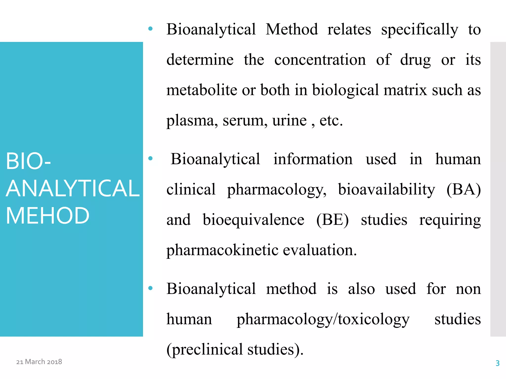 Bioanalytical Method Validation | PPTX