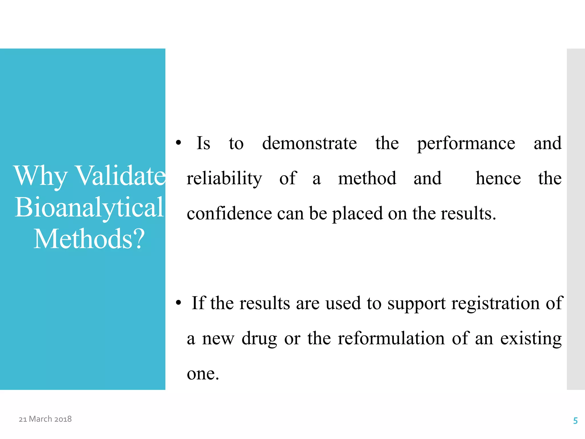 Bioanalytical Method Validation | PPTX