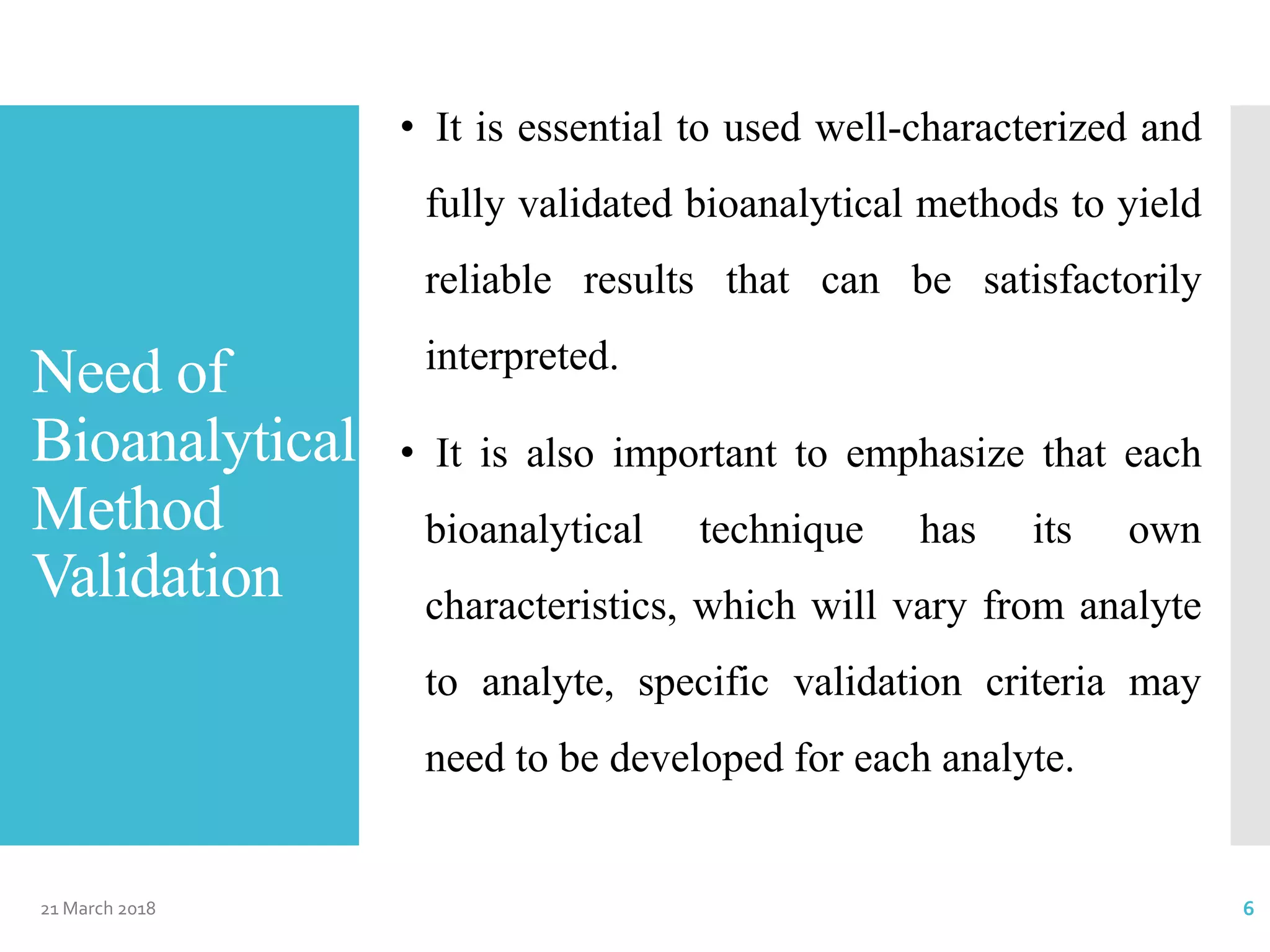 Bioanalytical Method Validation | PPTX
