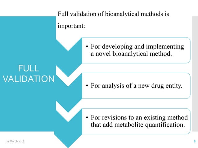 Bioanalytical Method Validation | PPTX | Biotech and Biomedical ...