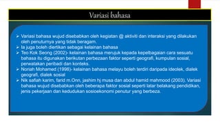 Variasi bahasa | PPTX