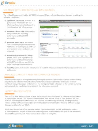 VMware vCOPs Management Pack for SAP CCMS Data Sheet | PDF