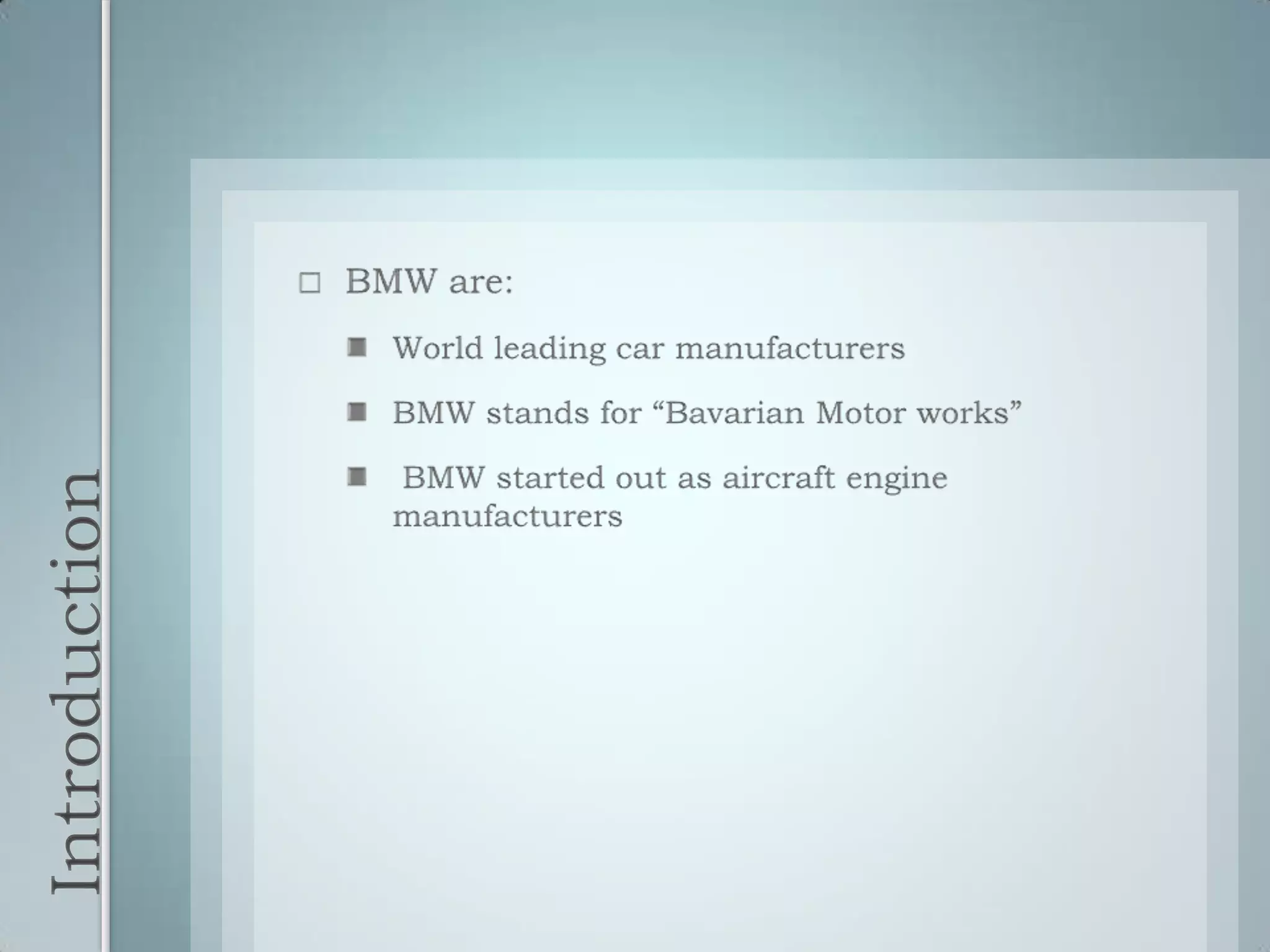 Business presentation on Bmw | PPTX