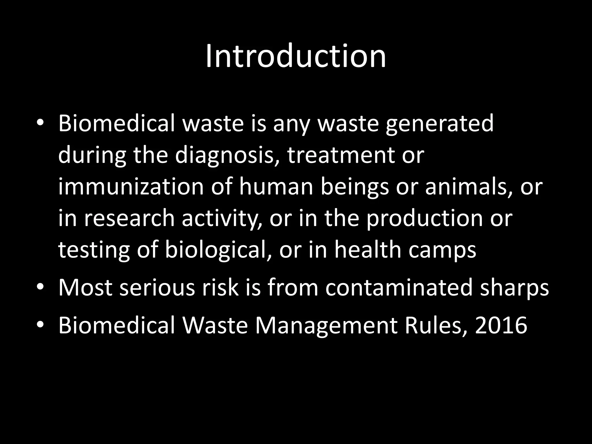 Bio-medical waste (BMW) management rules (2016), by Dr. Himanshu Khatri ...