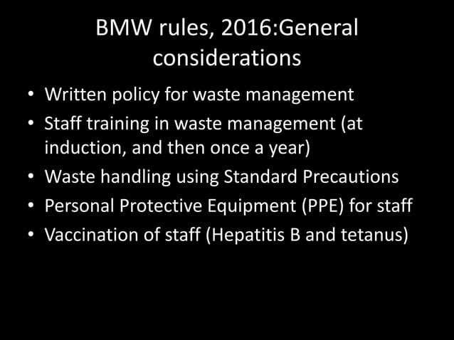Bio-medical waste (BMW) management rules (2016), by Dr. Himanshu Khatri ...