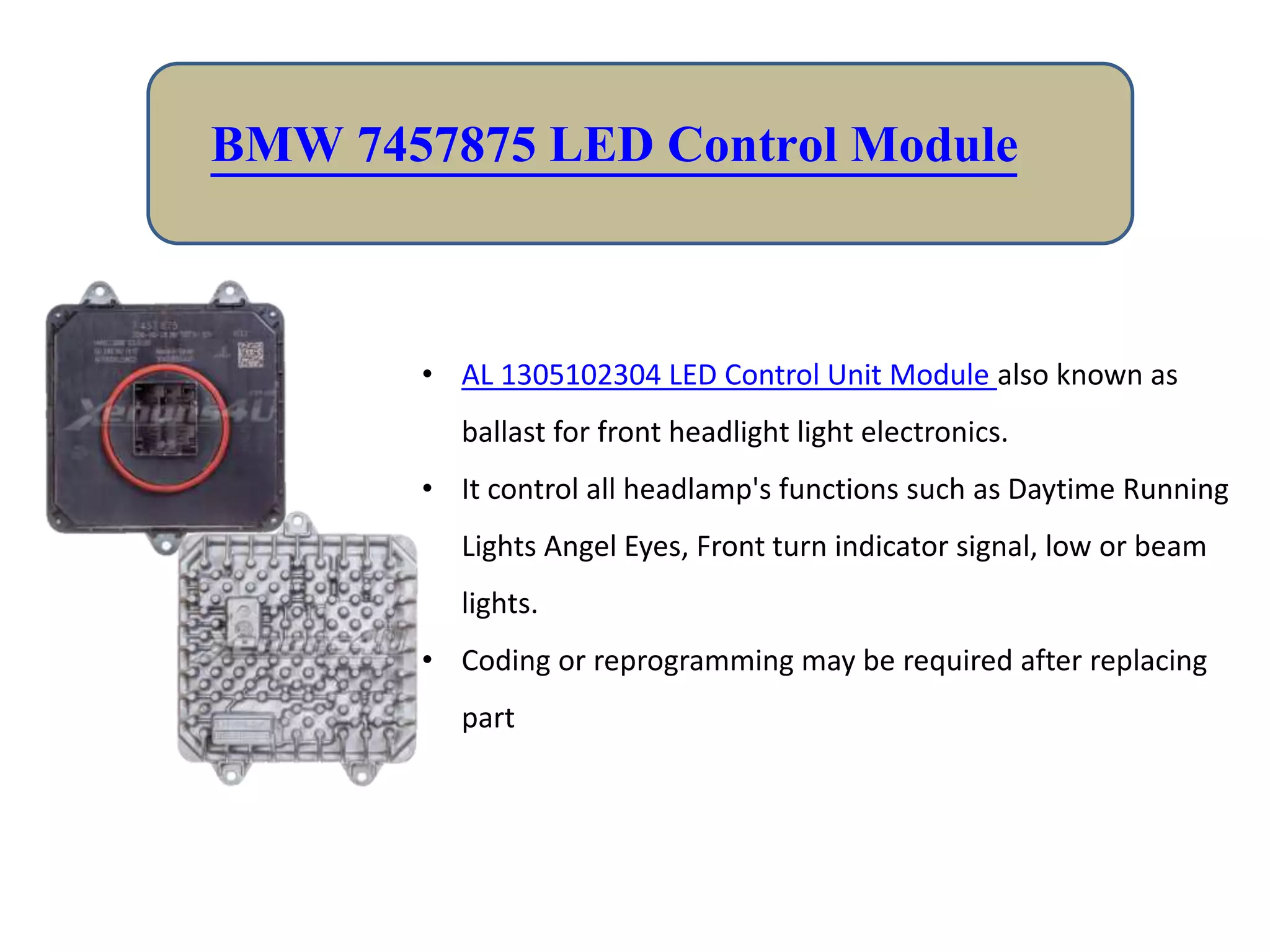 BMW 7457873 LED Control Module by Xenons4u | PPT
