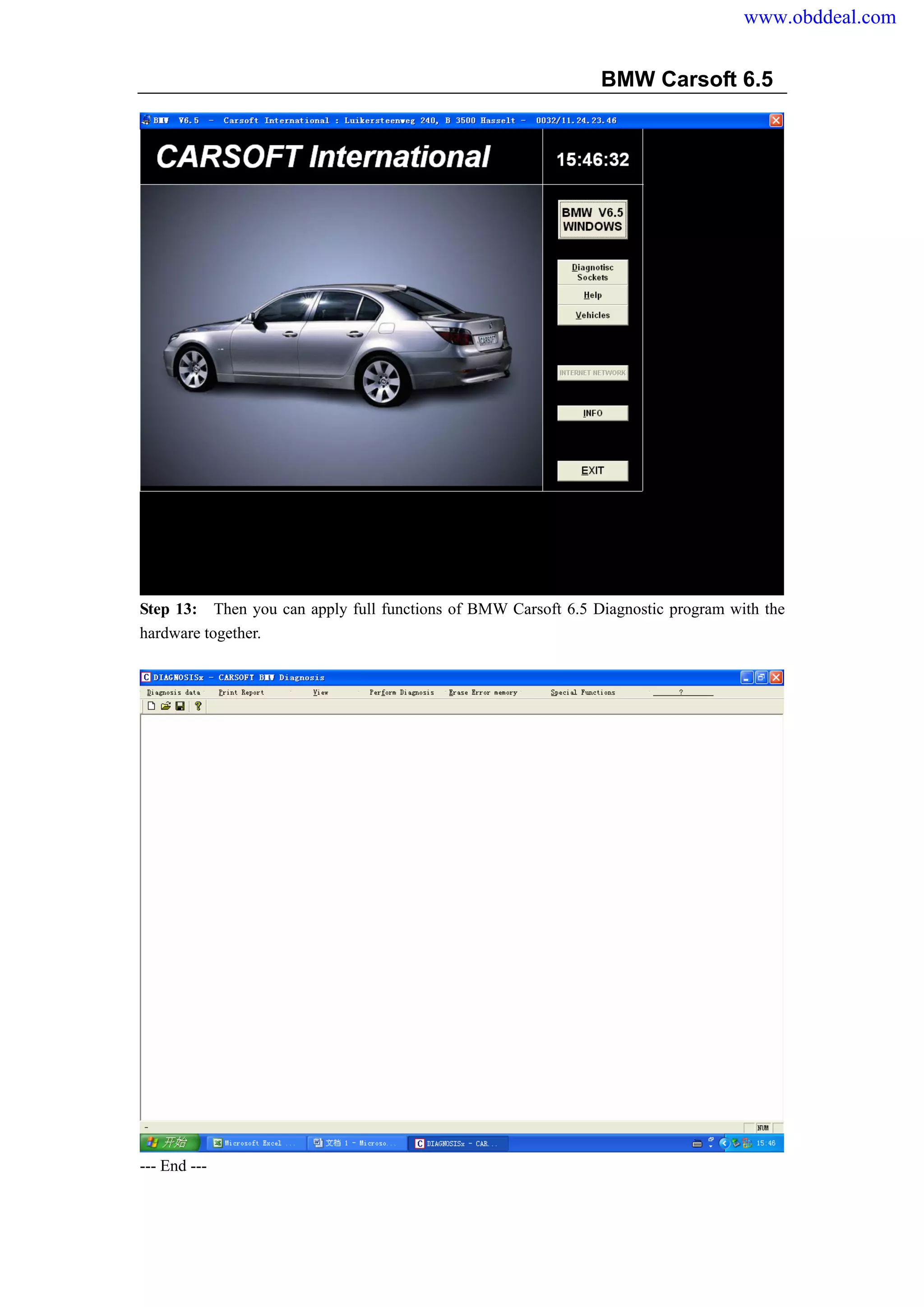 BMW Carsoft 6.5 Software Installation Instruction | PDF BMW Carsoft 6.5 Software Installation Instruction | PDF