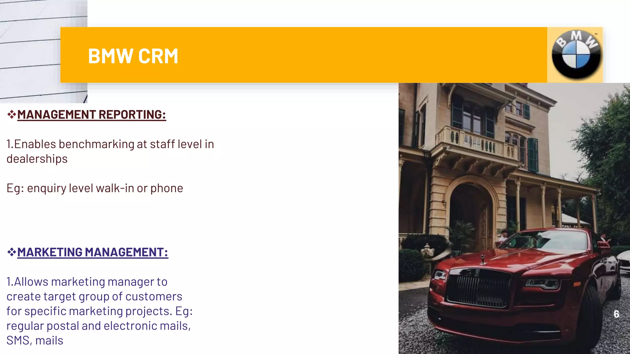 CRM- BMW CASE STUDY | PPTX